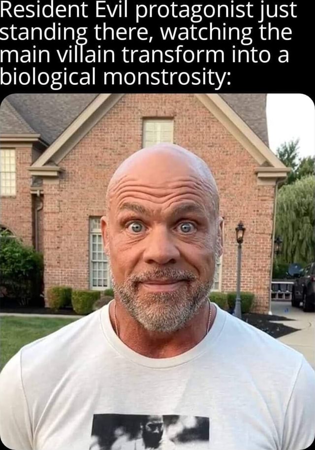 Resident Evil protagonist just standing there, watching the main ...