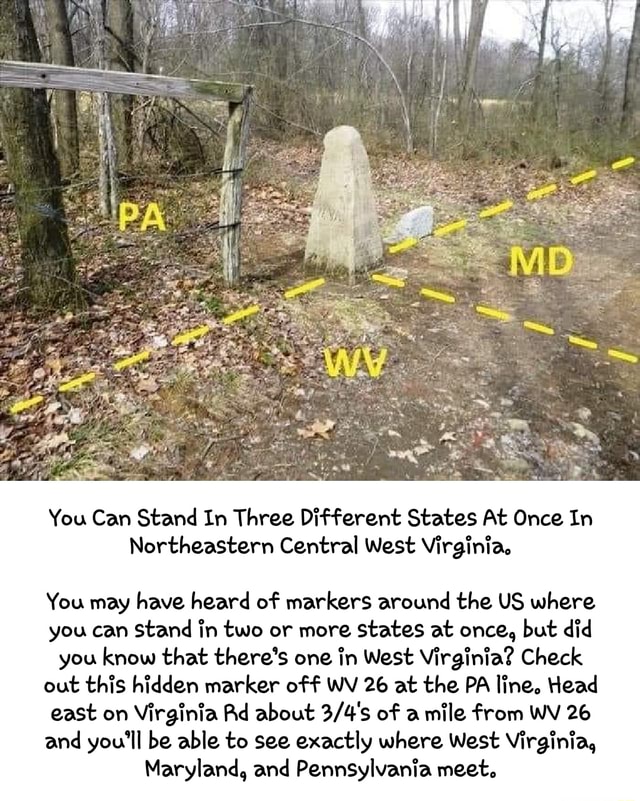 You Can Stand In Three Different States At Once In Northeastern Central ...