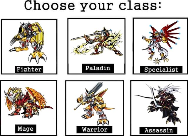 Choose your class: Paladin Warrior Assassin - iFunny