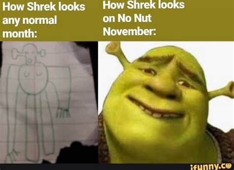 How Shrek looks How Shrek looks any normal on No Nut month: November ...