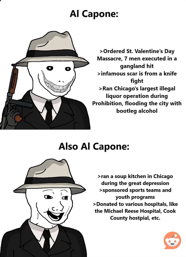 Al Capone: > Ordered St. Valentine's Day Massacre, 7 men executed in a ...