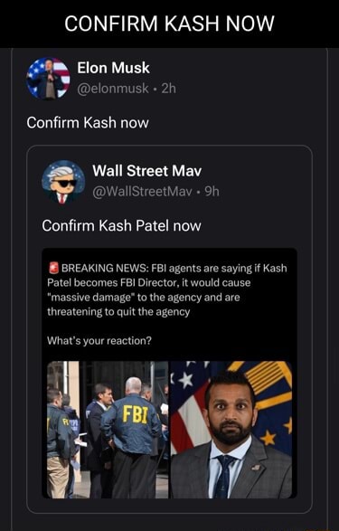 CONFIRM KASH NOW Elon Musk @elonmusk Confirm Kash now Wall Street Mav ...