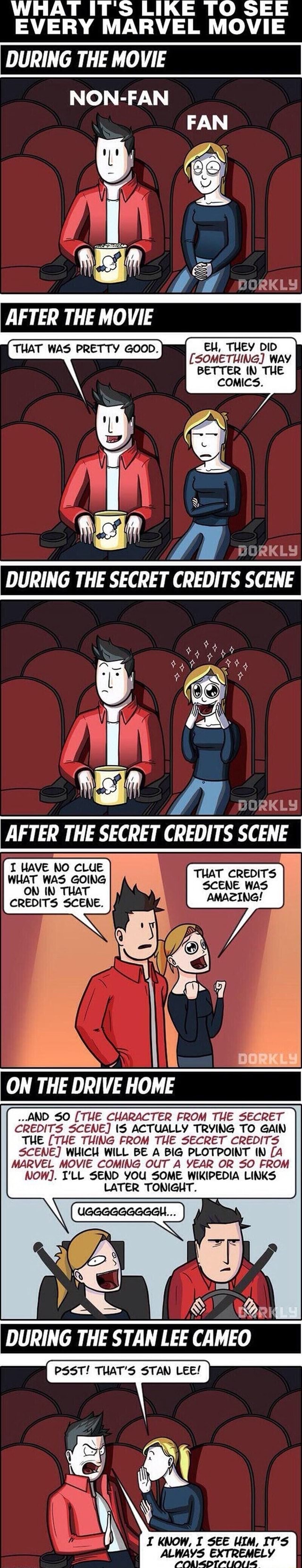 WHAT ITS LIKE TO SEE EVERY MARVEL MOVIE DURING THE MOVIE NON -FAN FAN ...