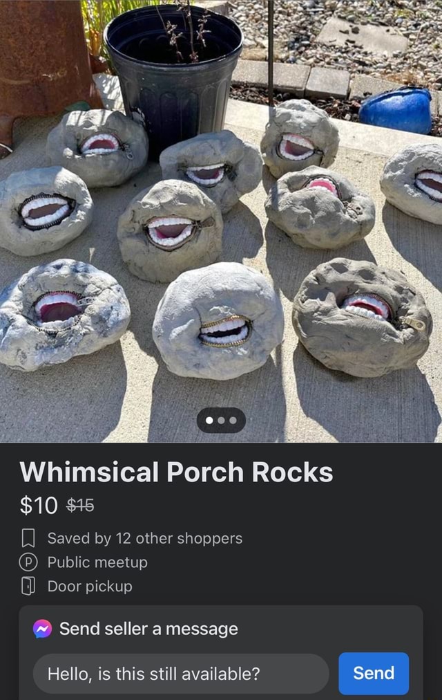 Whimsical Porch Rocks $10 Saved by 12 other shoppers Public meetup Door ...