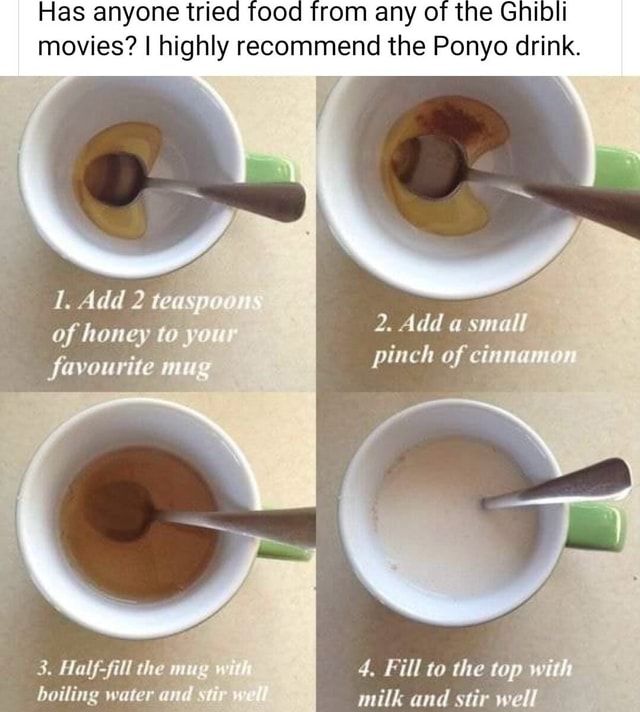 Has anyone tried food from any of the Ghibli movies? I highly recommend ...