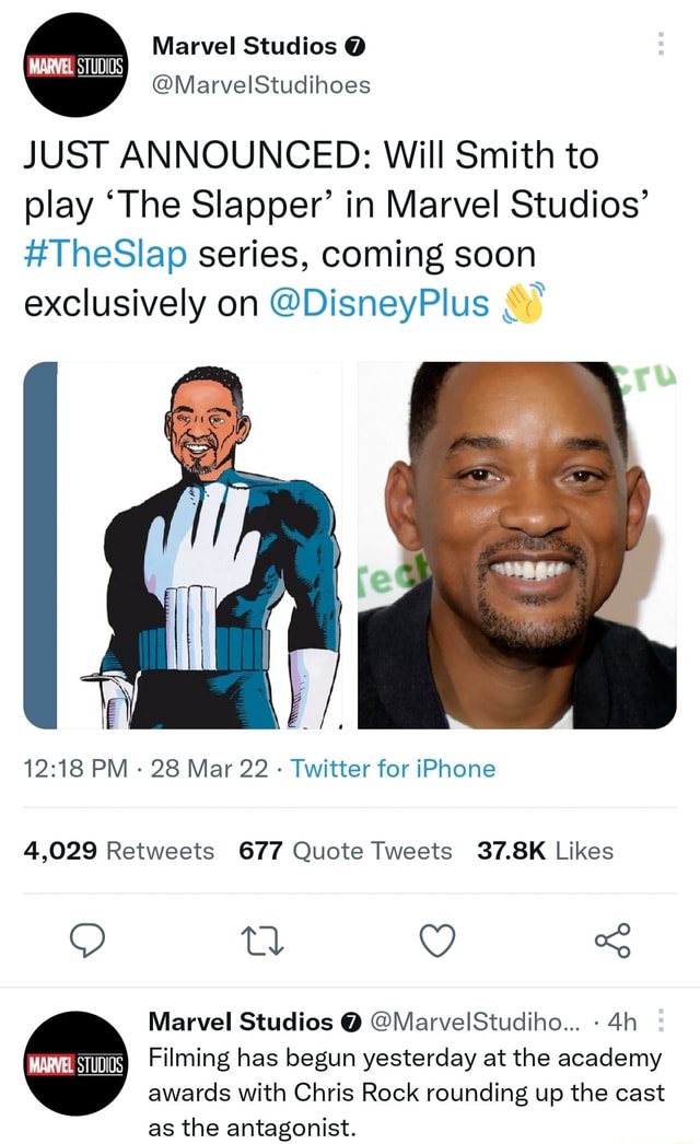 Marvel Studios @ MARVEL STUDIOS @MarvelStudihoes JUST ANNOUNCED: Will ...