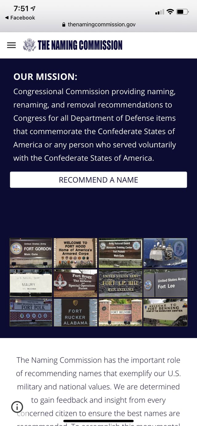 They’ve Asked the Internet… - Facebook thenamingcommission.gov THE ...