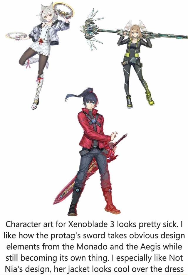 Character art for Xenoblade 3 looks pretty sick, I like how the protag ...