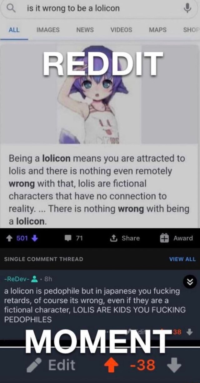 Is it wrong to be a lolicon ALL IMAGES NEWS VIDEOS MAPS SH REDDIT Being a lolicon means you are ...