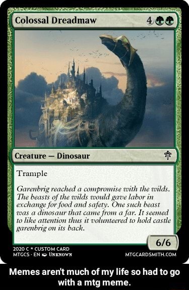 I Colossal Dreadmaw O Garenbrig reached a compromise The beasts of the ...