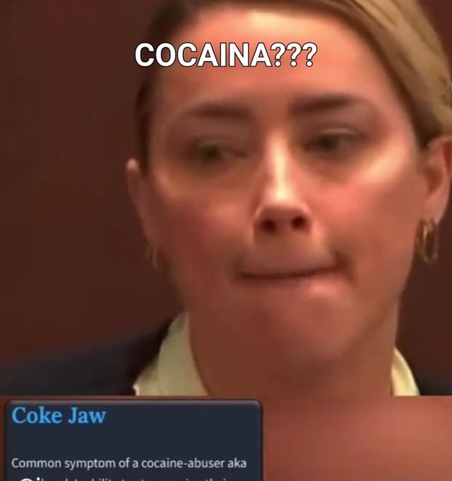 Coke Jaw Common symptom of a cocaine-abuser aka - iFunny