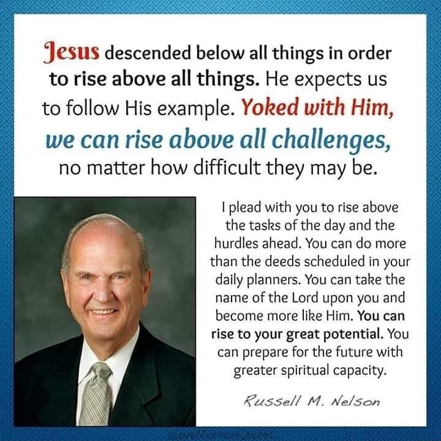 Jesus descended below all things in order to rise above all things. He ...
