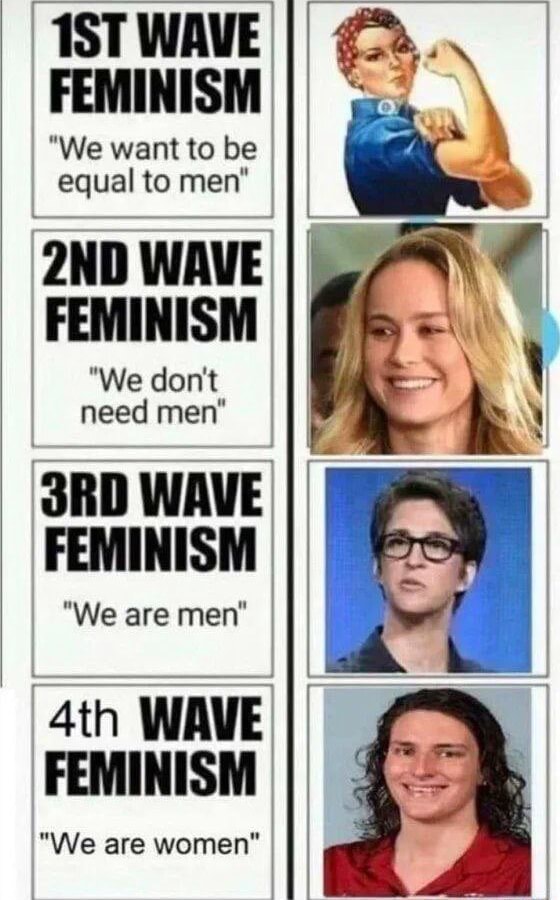 WAVE FEMINISM I "We want to be I equal to men" I WAVE) FEMINISM "We don ...