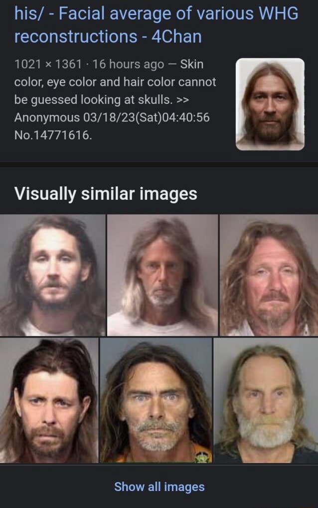 His/ - Facial average of various WHG reconstructions - 4Chan 1021 x ...
