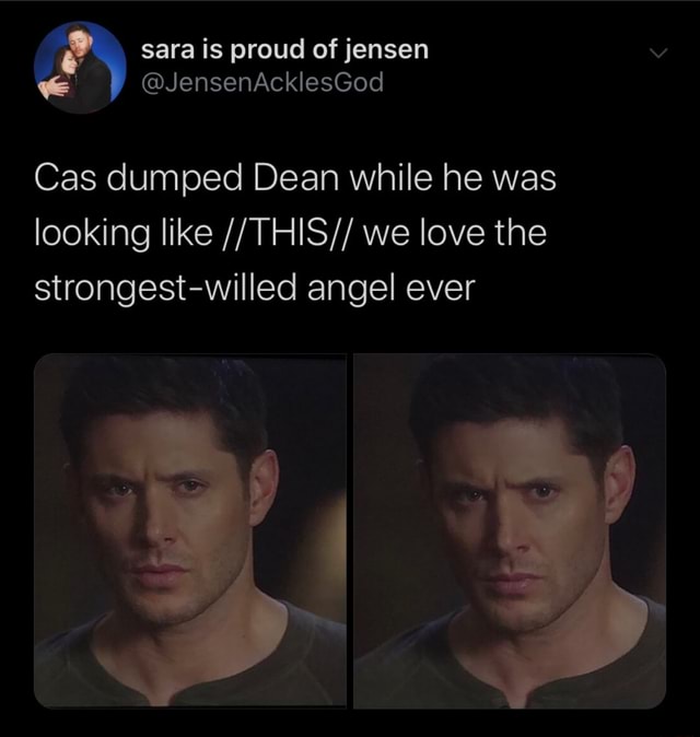Cas dumped Dean while he was looking like //THIS// we love the ...