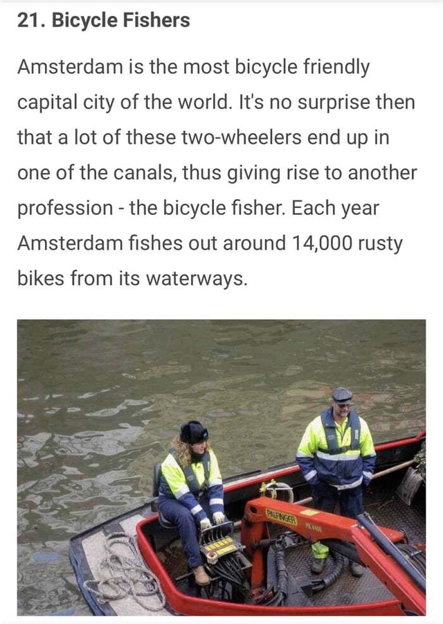 21. Bicycle Fishers Amsterdam is the most bicycle friendly capital city ...