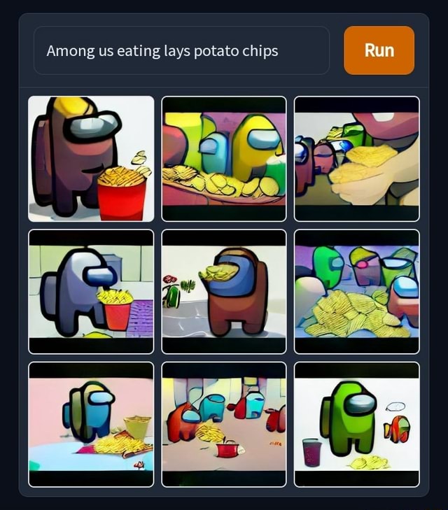 Among us eating lays potato chips Run - iFunny