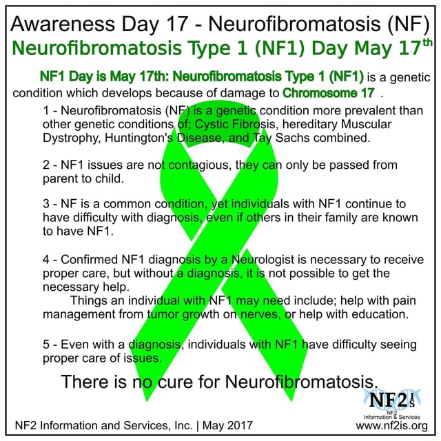 Awareness Day 17 - Neurofibromatosis (NF) Neurofibromatosis Type (NF ...
