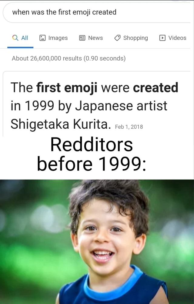 When was the ﬁrst emoji created The ﬁrst emoji were created in 1999 by ...
