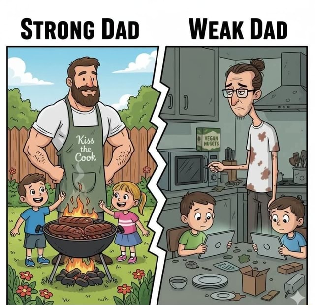 STRONG DAD WEAK DAD - iFunny