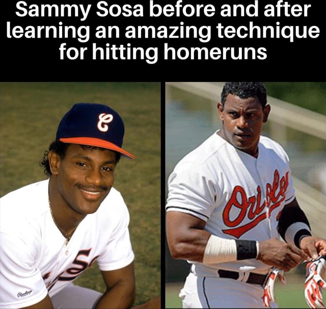 Sammy Sosa before and after learning an amazing technique for hitting ...