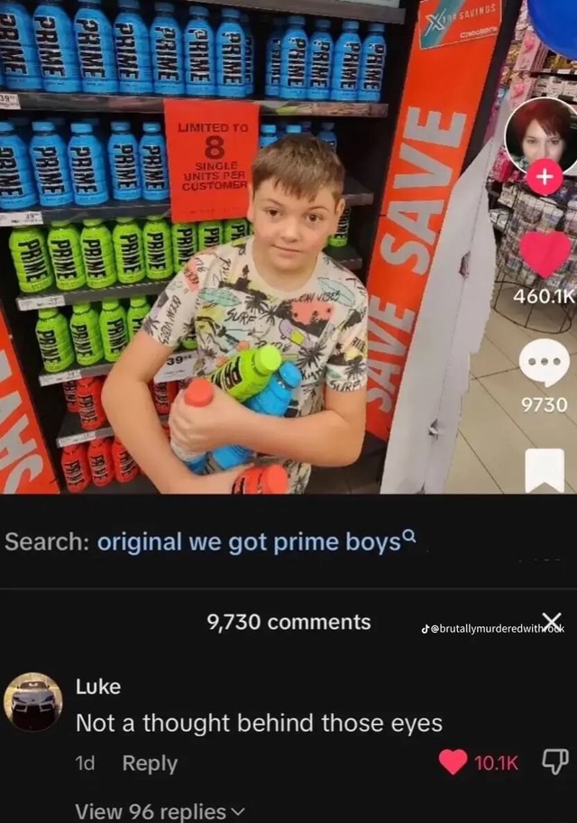 Search: original we got prime 9,730 comments Luke Not thought behind ...
