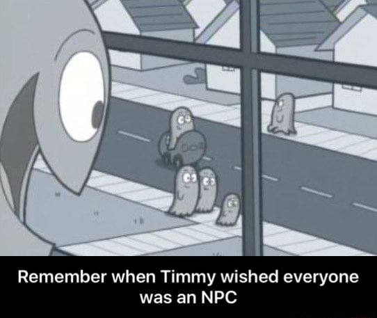 Remember when Timmy wished everyone was an NPC - iFunny