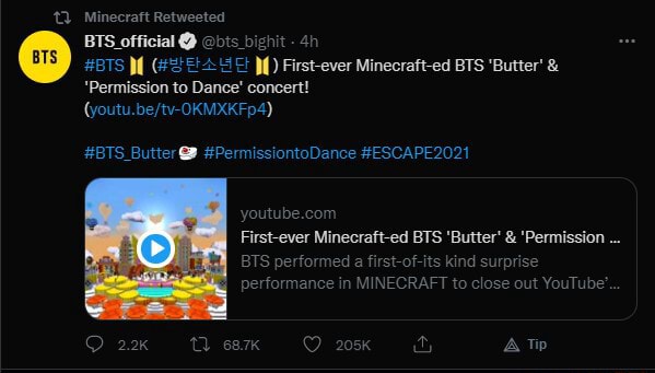 BTS official @ @bts bighit - #BTS First-ever Minecraft-ed BTS 'Butter ...