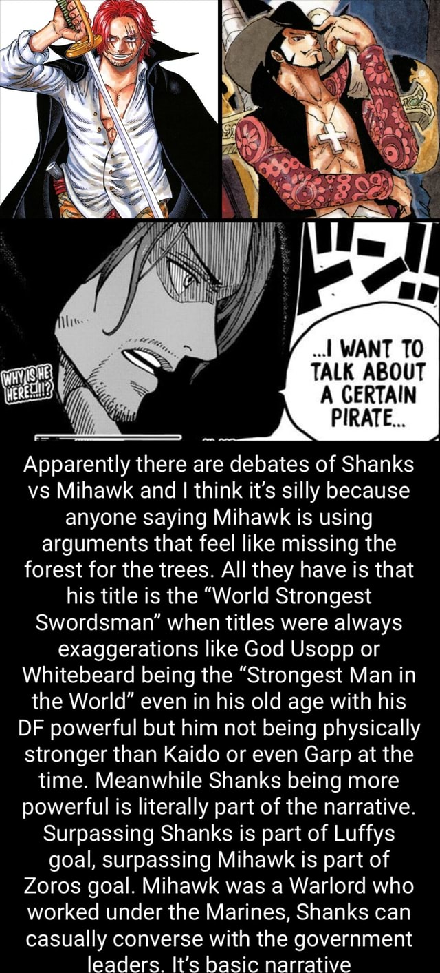 WANT TO TALK ABOUT A GERTAIN PIRATE... Apparently there are debates of ...