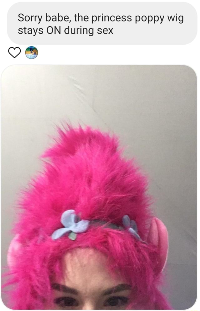 Sorry babe, the princess poppy wig stays ON during sex - iFunny