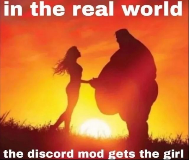 In the real world the discord mod gets the girl - iFunny