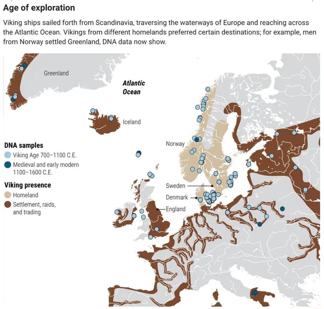Age of exploration Viking ships sailed forth from Scandinavia ...