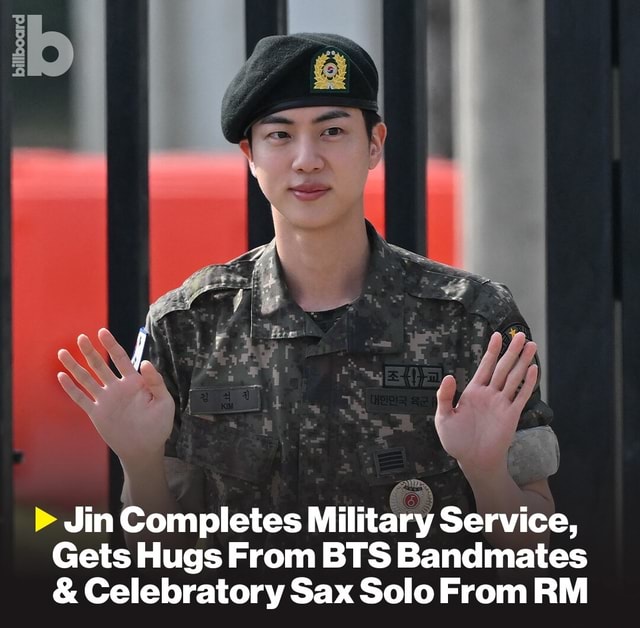 Jin has officially completed his mandatory South Korean military ...