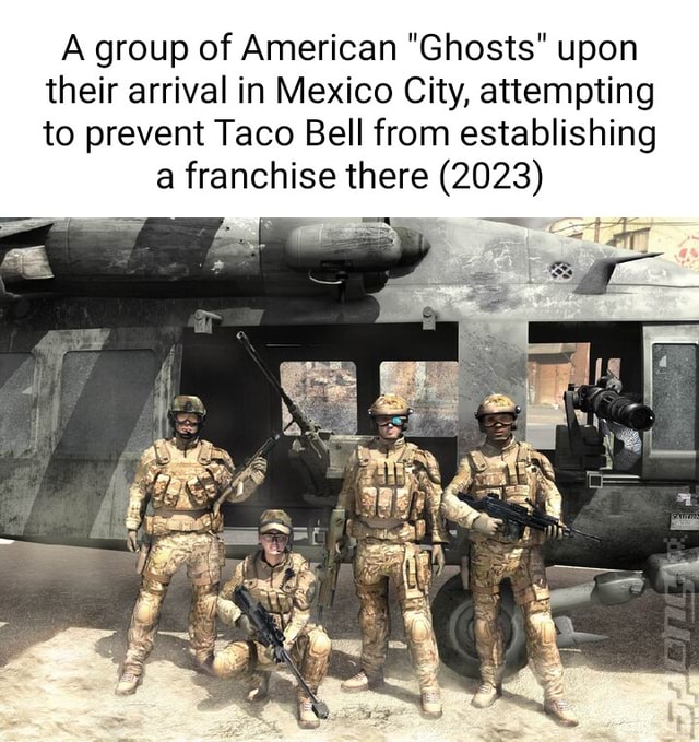 A group of American "Ghosts" upon their arrival in Mexico City ...