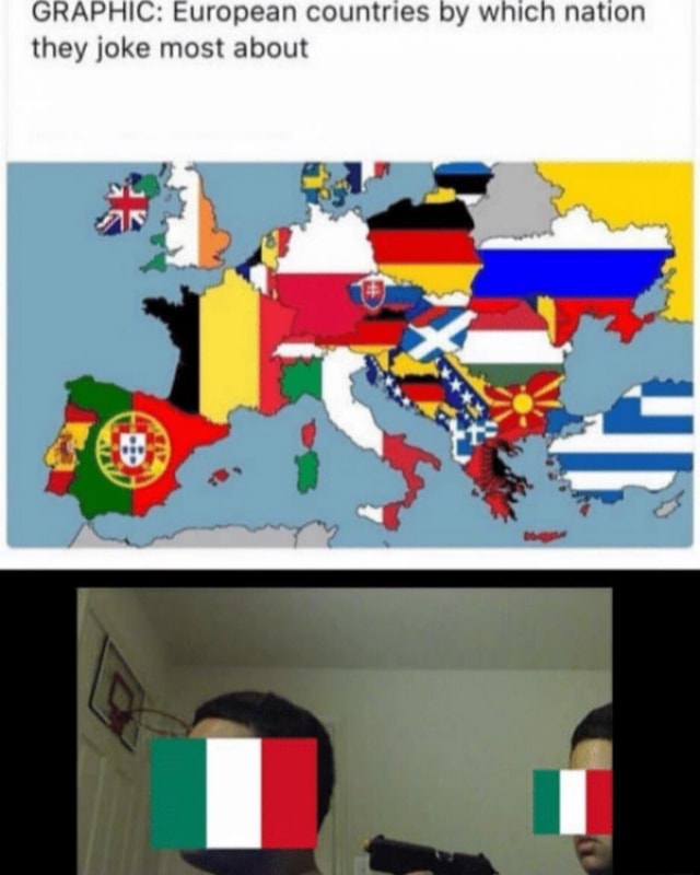 GRAPHIC: European countries by which nation they joke most about - iFunny