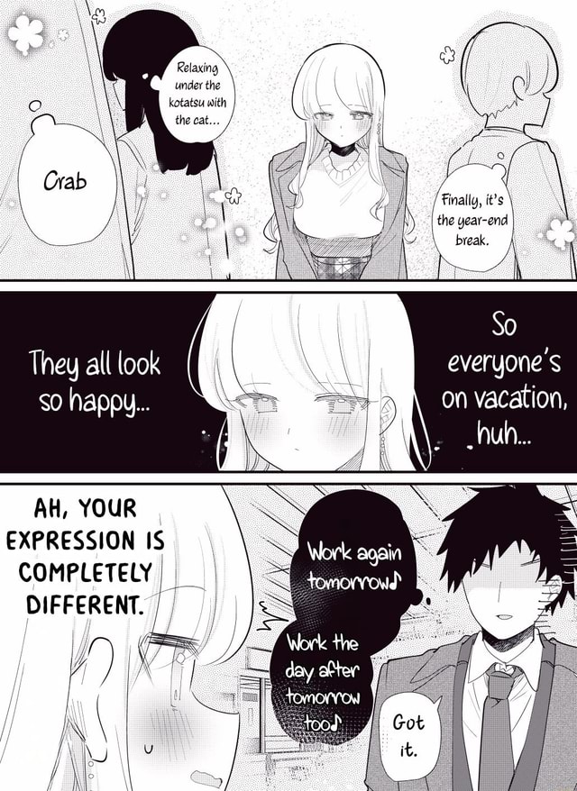 Relaxing under the kotatsu with the cat the year-end break. Crab So ...