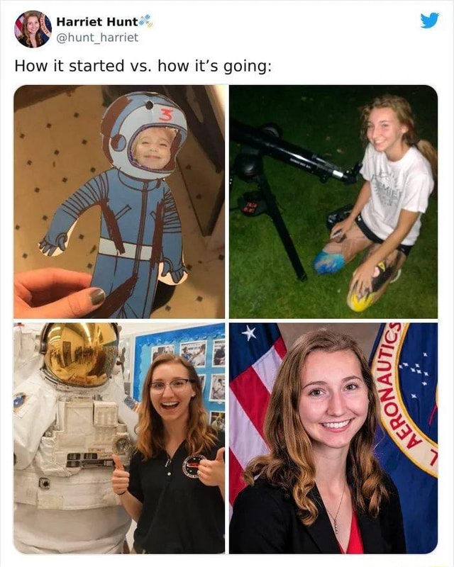 Harriet Hunt How it started vs. how it's going: - iFunny