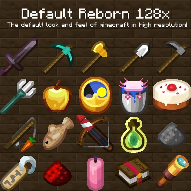 Default Reborn 128x The default look and feel of minecraft in high ...
