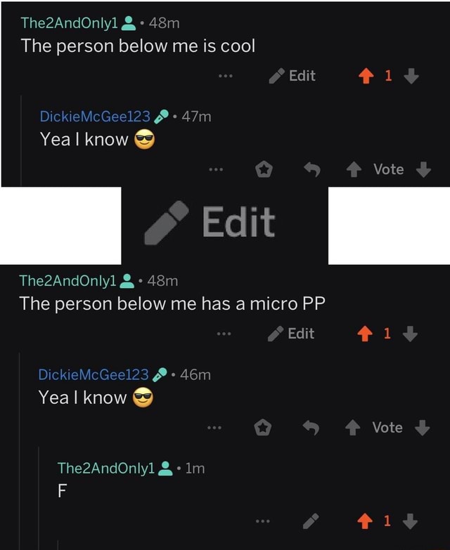 The person below me is cool - iFunny