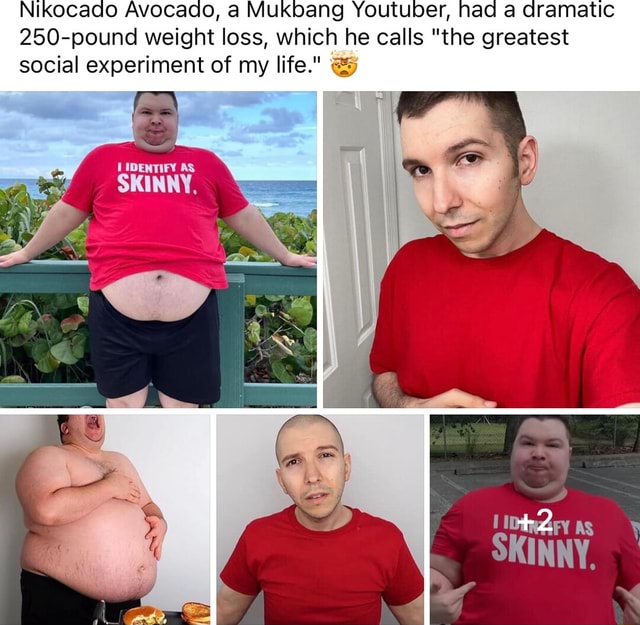 Nikocado Avocado, a Mukbang Youtuber, had a dramatic 250-pound weight ...