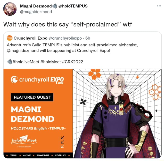 Magni Dezmond @holoTEMPUS @magnidezmond Wait why does this say "self ...