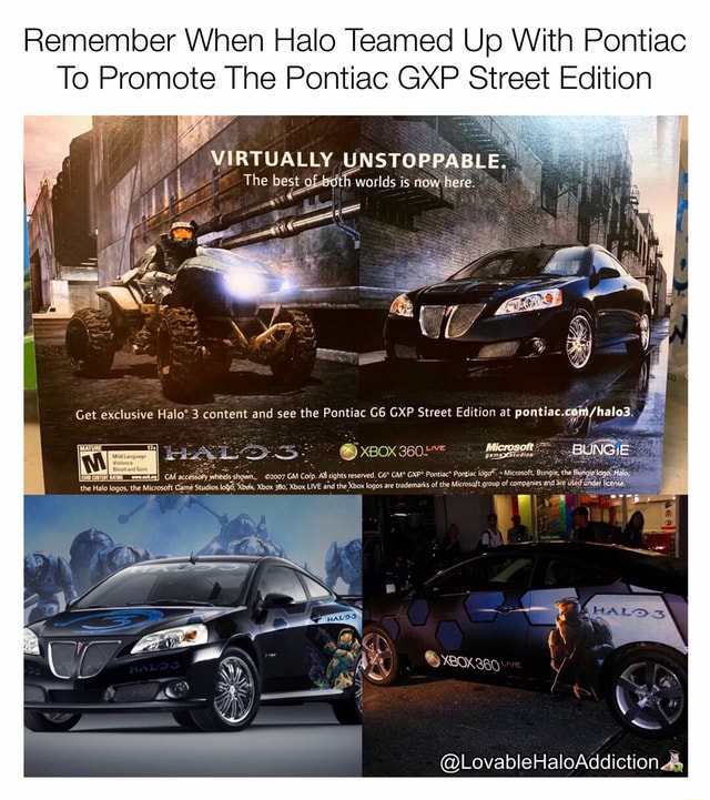 Remember When Halo Teamed Up With Pontiac To Promote The Pontiac GXP ...