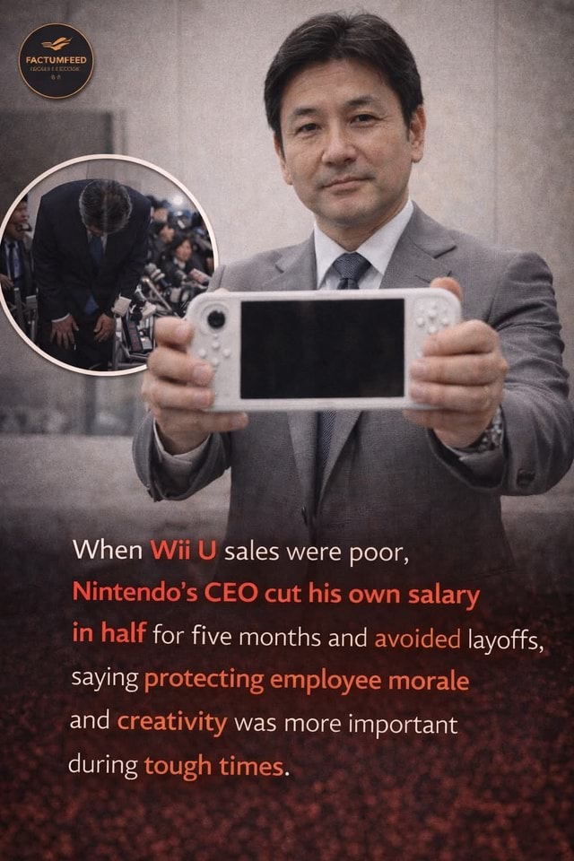 When Wii sales were poor, Nintendo's CEO cut his own salary in half for ...