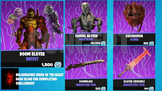 SAMUEL HAYDEN BACK BLING INCLUDED DOOM SLAYER OUTFIT oF 1,500 ...