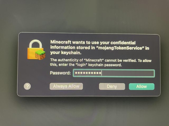 Minecraft wants to use your confidential information stored in ...