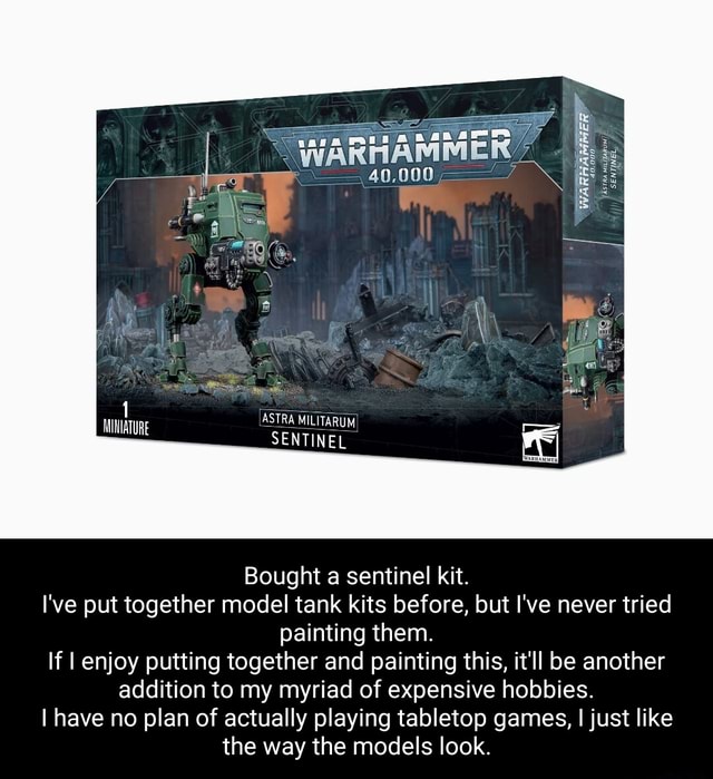 MATURE SENTINEL Bought a sentinel kit. I've put together model tank ...