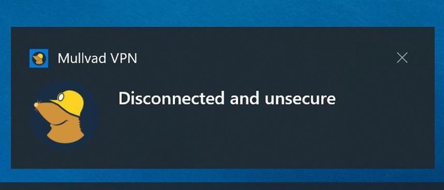 Mullvad VPN Disconnected and unsecure - iFunny