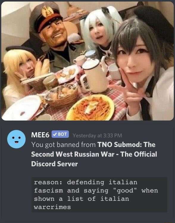 You got MEE6 banned from TNO Submod: The Second West Russian War - The ...