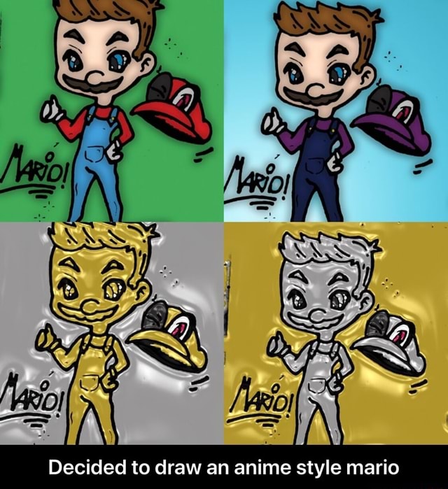 Decided to draw an anime style mario - Decided to draw an anime style ...