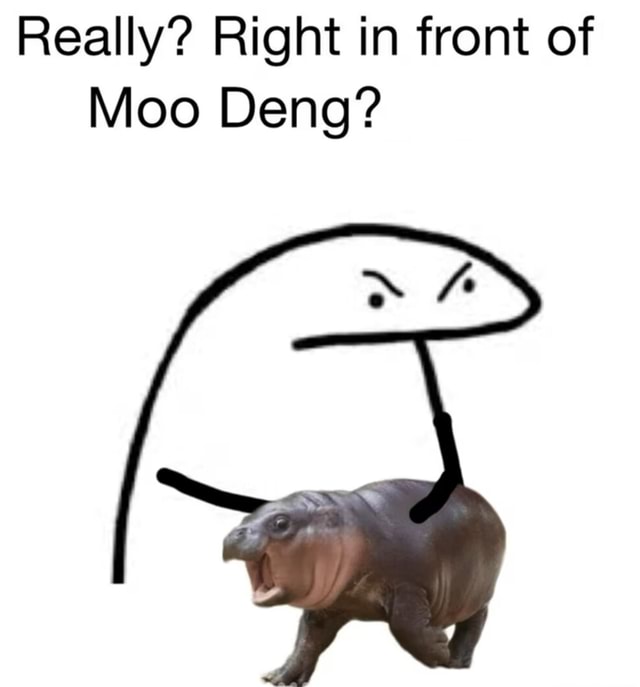Really? Right in front of Moo Deng? - iFunny